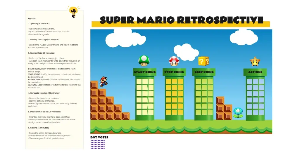 🍄 Super Mario Retrospective Template | Miroverse