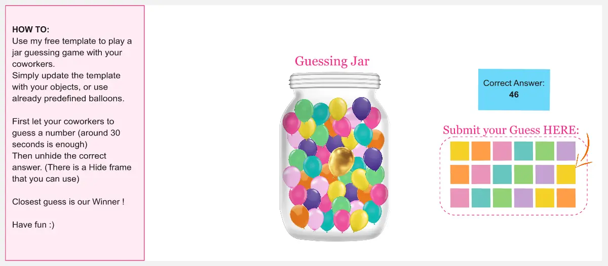 Guessing Jar Game Template Miroverse Guessing Jar Game Template Miroverse
